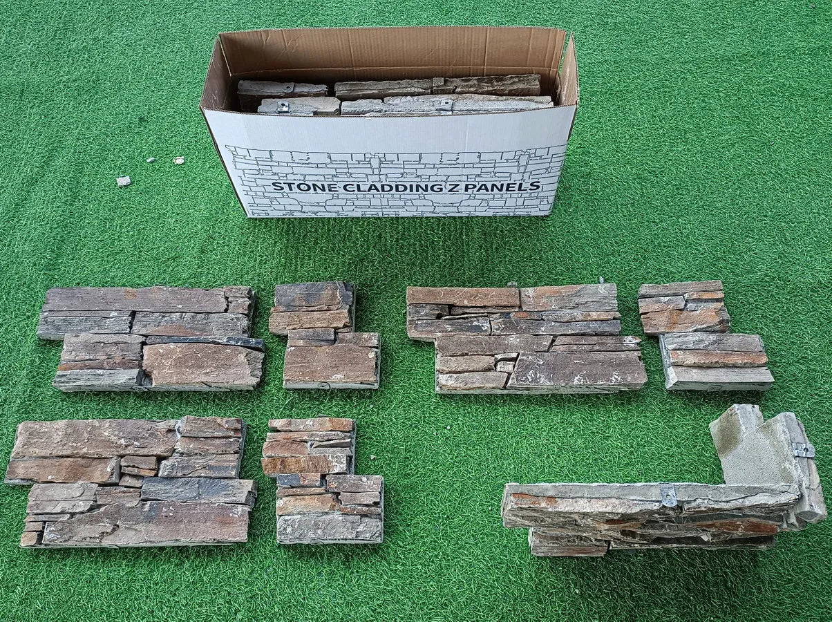 Multicolour Slate Stone Cladding Z Tiles Clad Panels | Paving Slabs UK